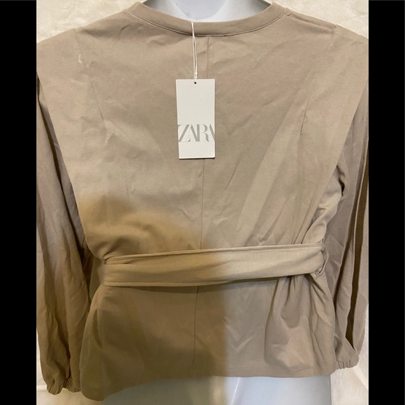 Zara | Tops | Zara Beige Top Open Side Sleeves | Poshmark